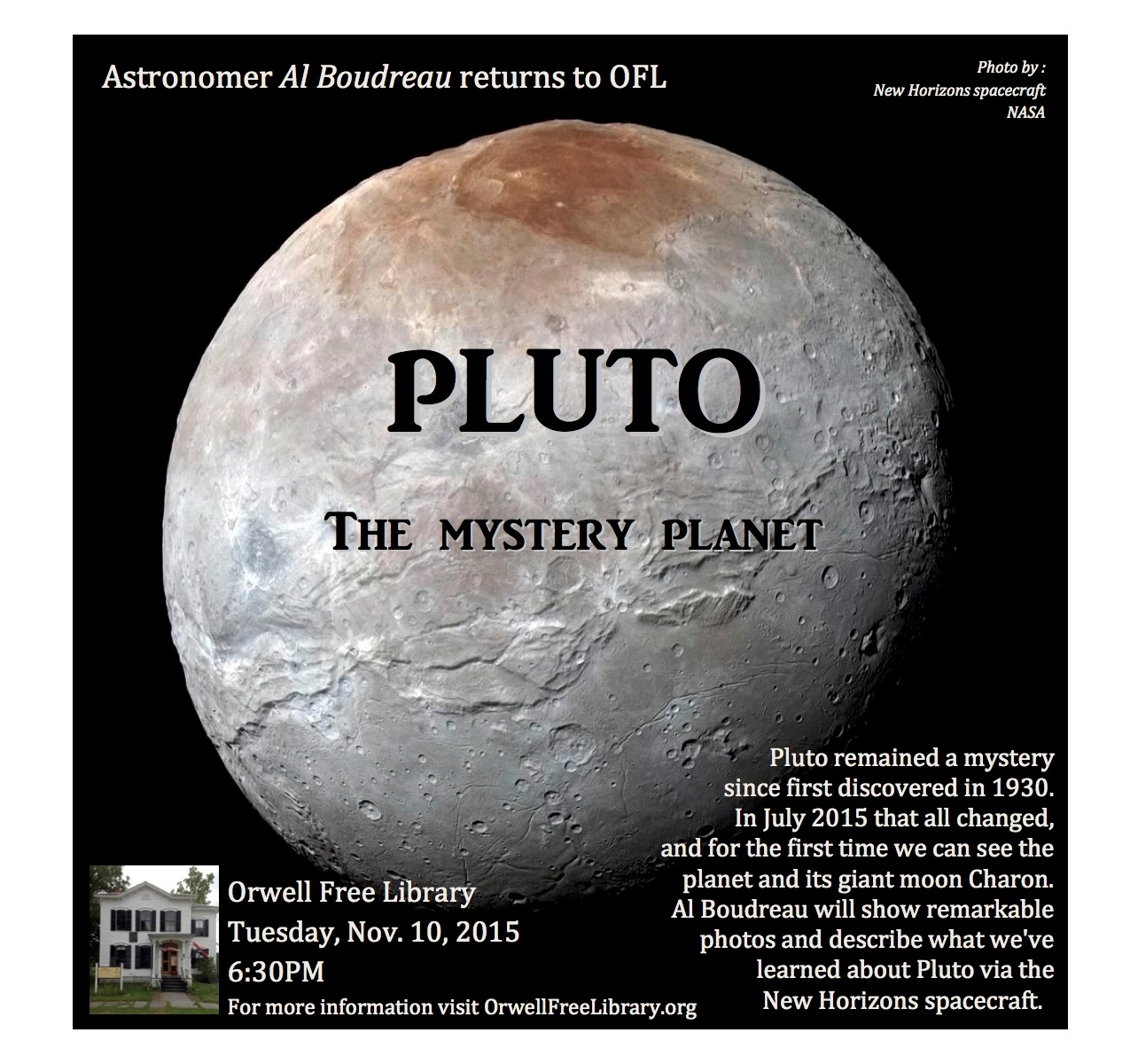 Pluto Flyer – Orwell Free Library